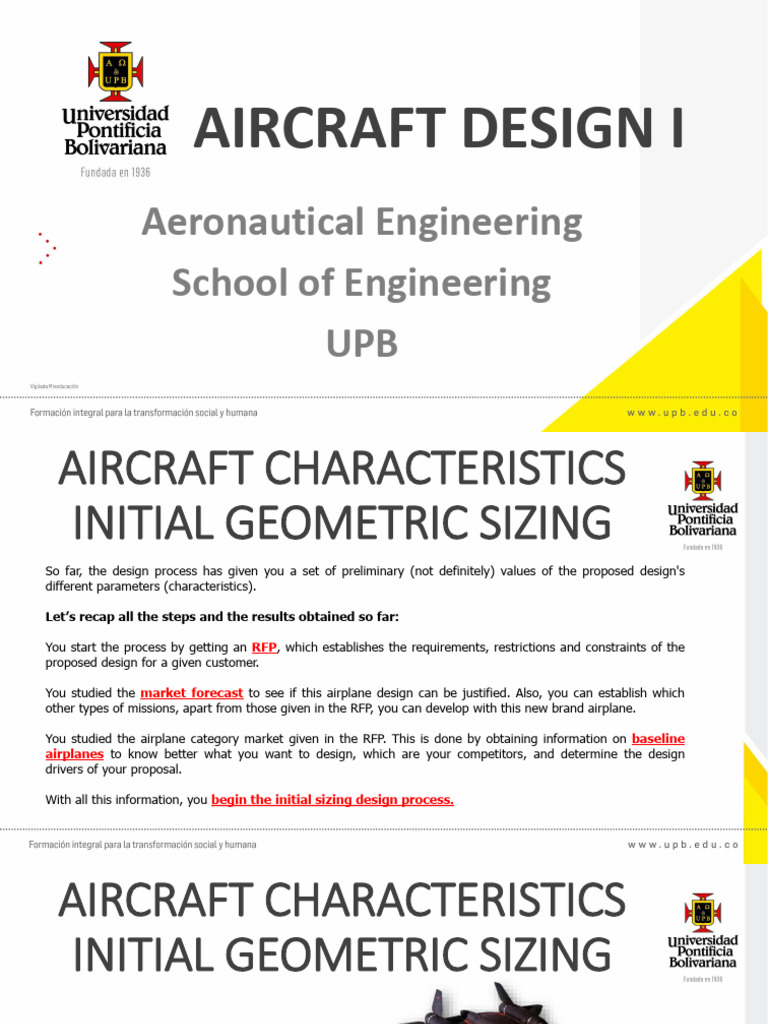 AIRCRAFT DESIGN I - 6 Airplane Characteristics and Initial Geometric Sizing | PDF | Empennage ...