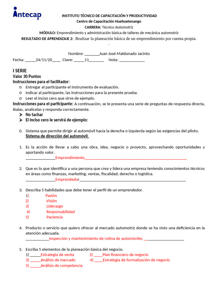 Evaluación RA 2 (1) Juanse | PDF | Marketing | Iniciativa empresarial