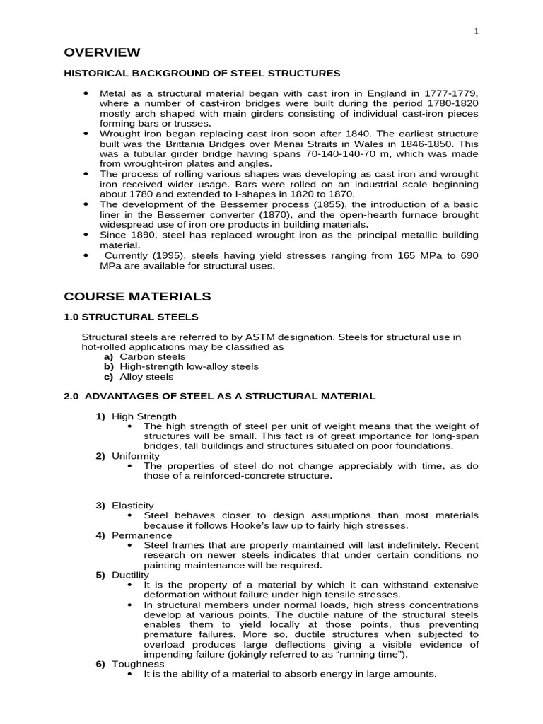 History and Advantages of Structural Steel | PDF | Beam (Structure ...