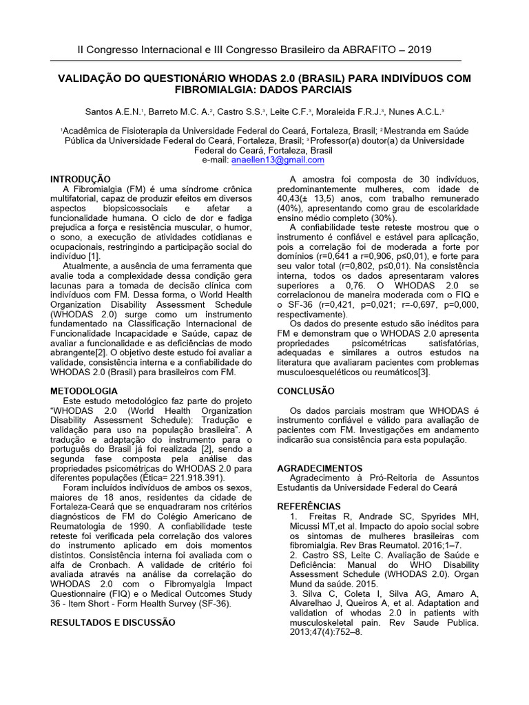 ojweb,+VALIDAÇÃO+DO+QUESTIONÁRIO+WHODAS+2 0+ (BRASIL) +PARA+INDIVÍDUOS ...