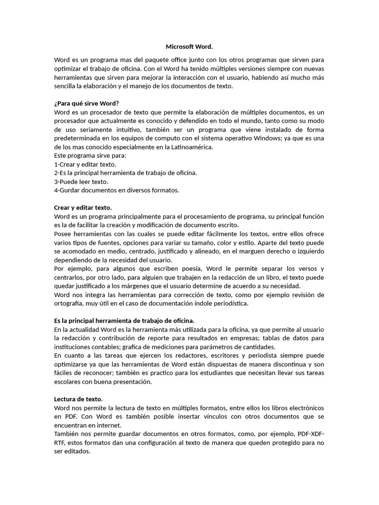 Funciones Clave de Microsoft Word | PDF | Microsoft Word | Software de ...