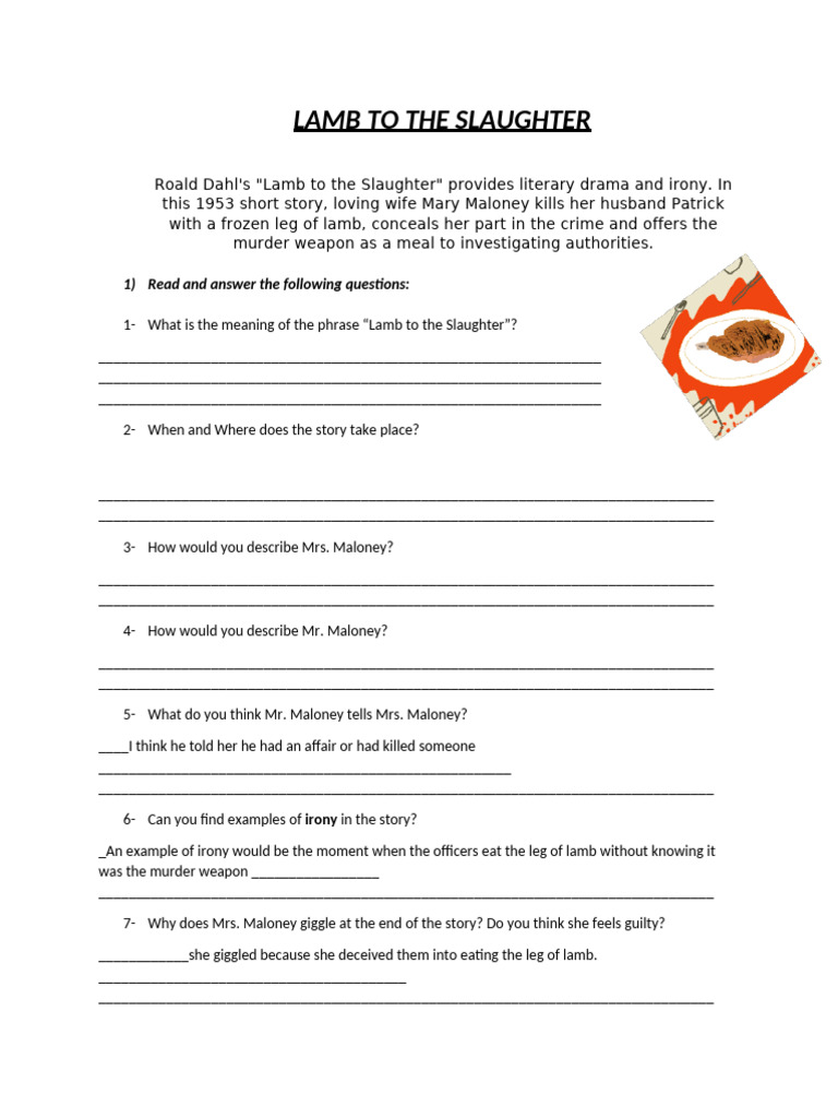 "Lamb to the Slaughter" Analysis | PDF