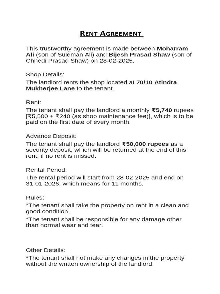 Final Rent English | PDF