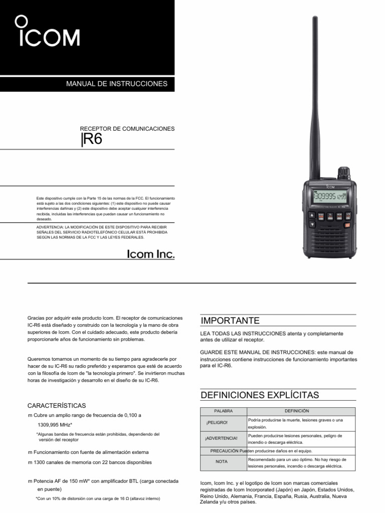 Ic-R6 Eng Im 6 | PDF | Hertz | Radio