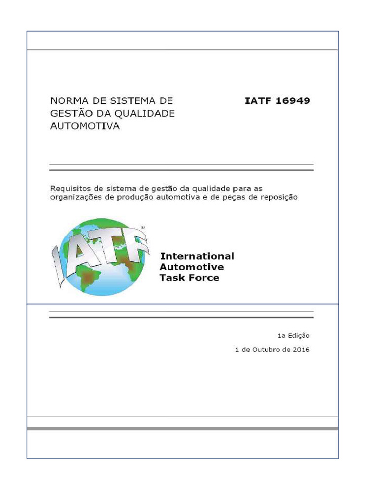 IATF 16949-2016 Português | PDF