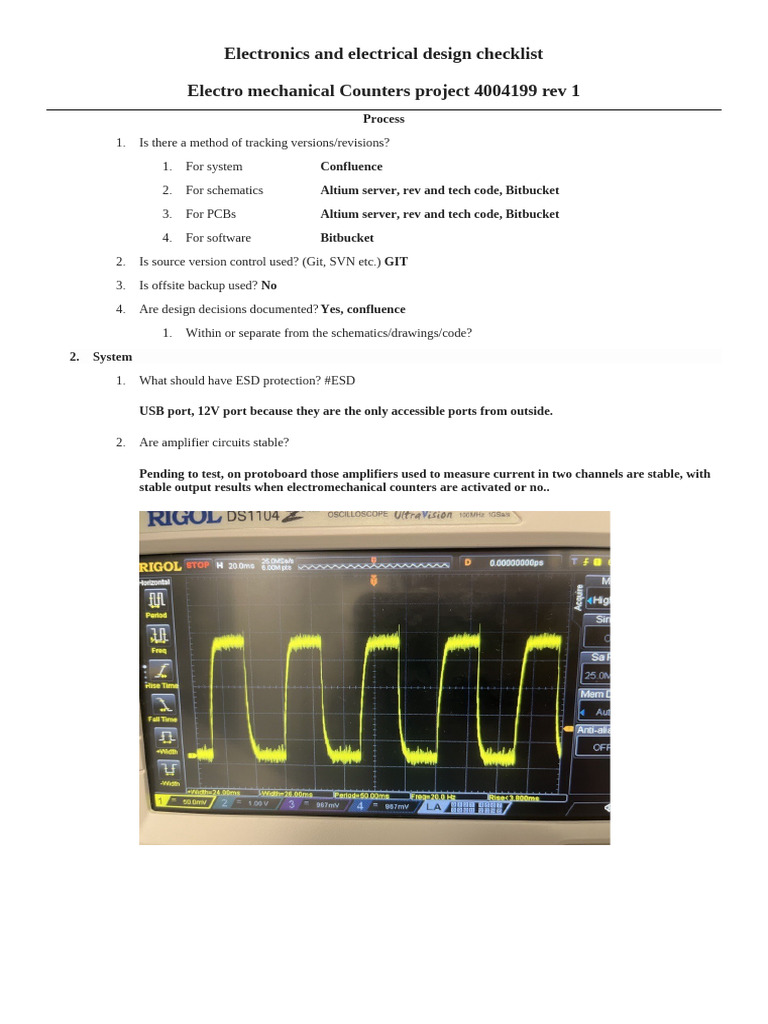 Electronics and Electrical Design Checklist | PDF | Printed Circuit ...