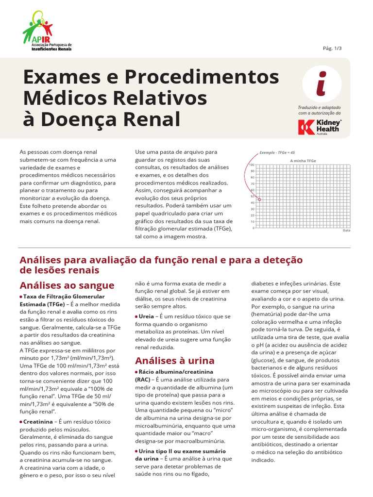 Exames Médicos para Doença Renal | PDF | Colesterol | Coração