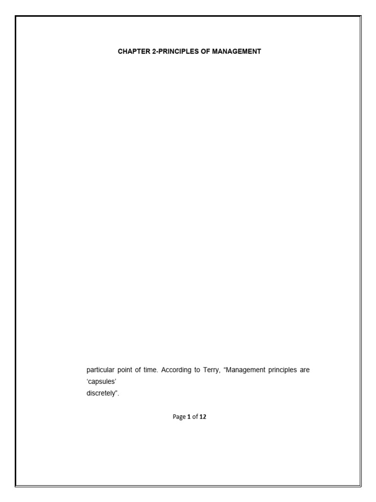 Principles of Management Overview | PDF | Business