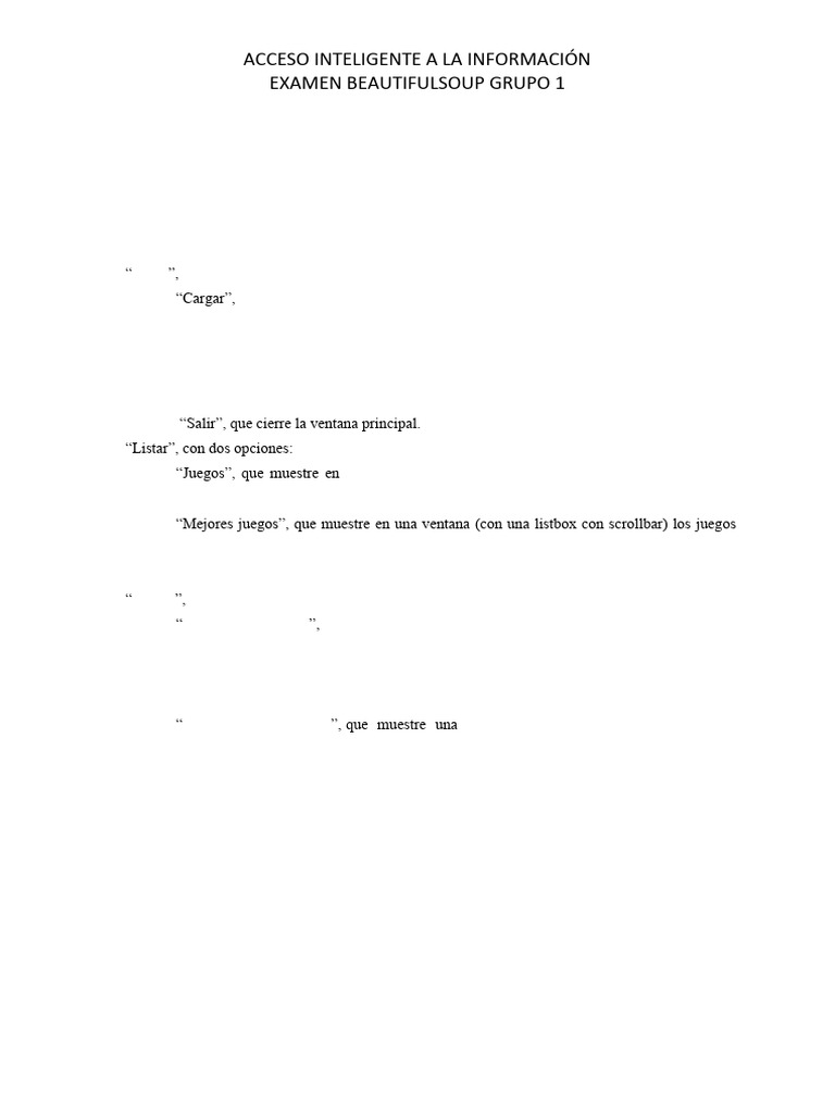 Ejercicio BeautifulSoup 4 | PDF