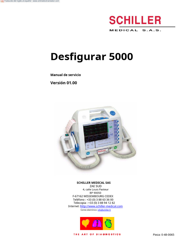 Schiller Defigard 5000 Defibrillator - Service manu4l | PDF ...