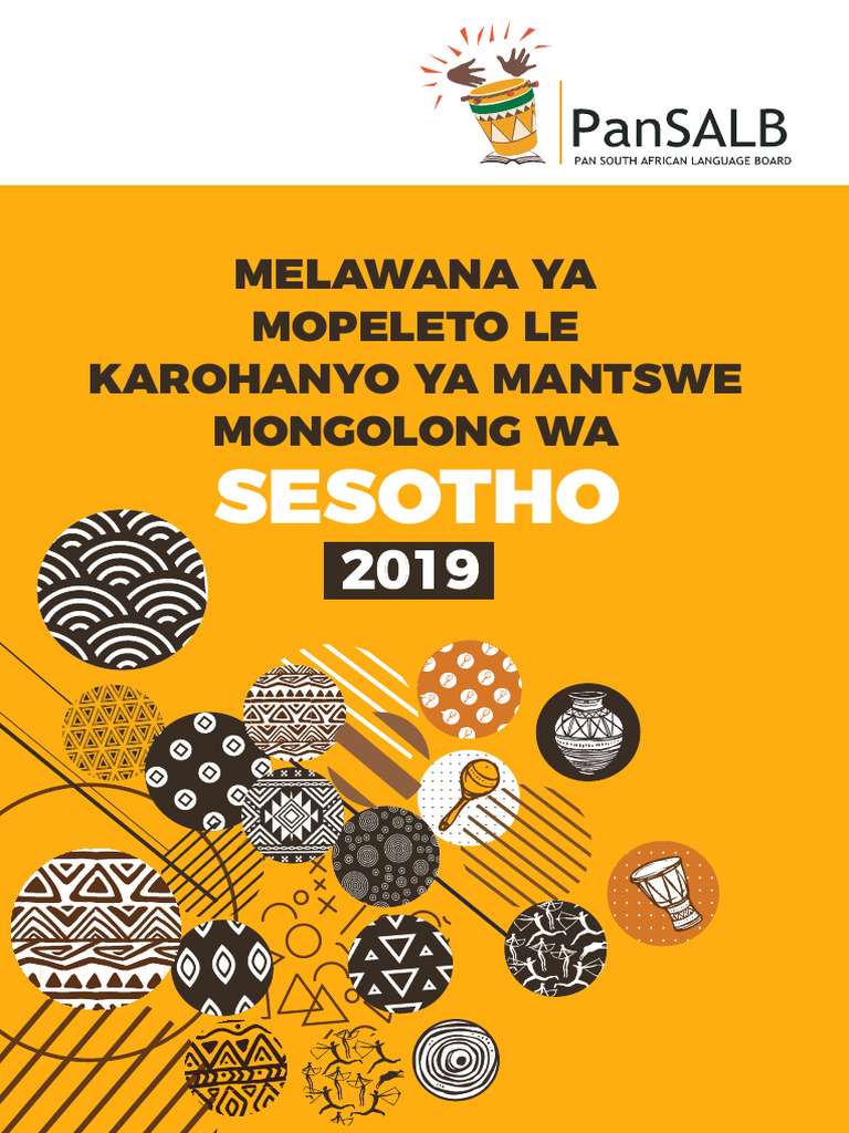 Sesotho Bukana Ya Melawana Ya Mopeleto Le Karohanyo Ya Mantswe ...