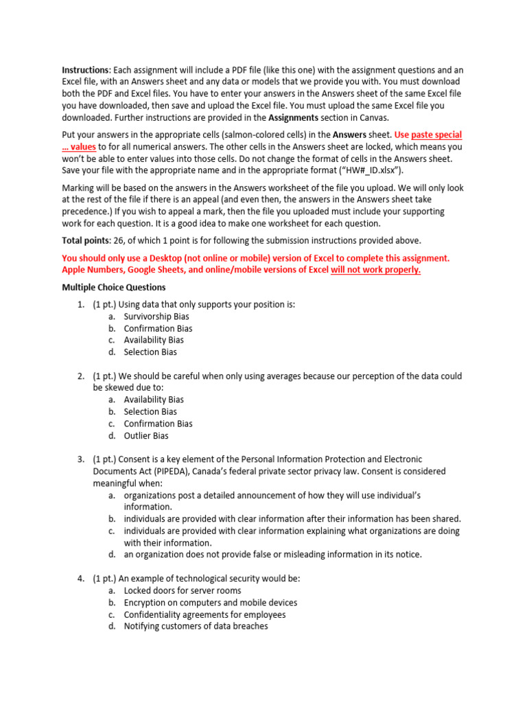 2024.10.10 BUS 101 Excel Assignment 2 | PDF | Microsoft Excel | Computing