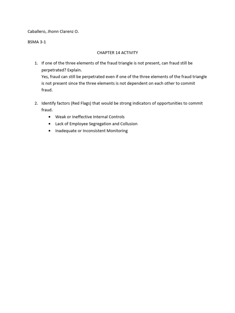 Chapter 14 Activity | PDF