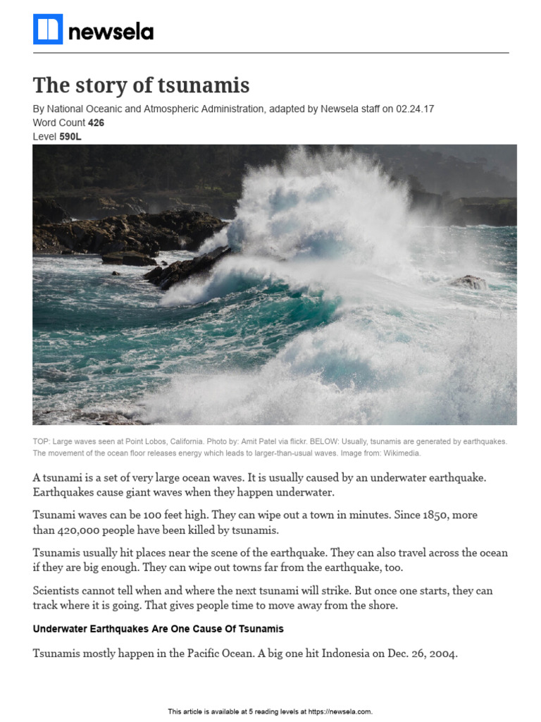 govt-NOAA-tsunamis-26760-article_only | PDF | Tsunami | Oceanography