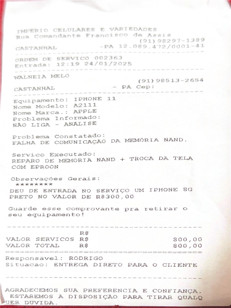 IMPERIO CELULARES E VARIEDADES | PDF