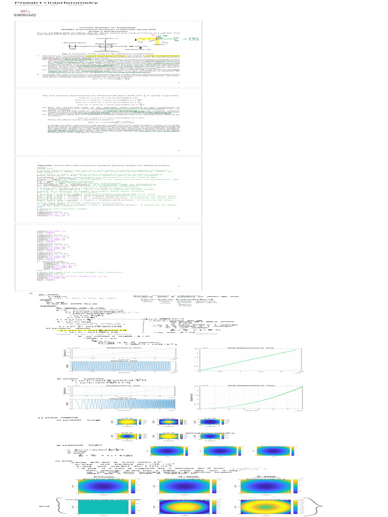 Prelab1 Interferometry | PDF