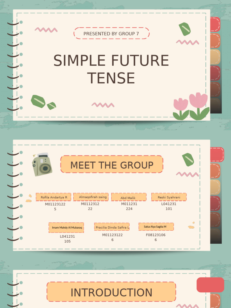 GROUP 7 SIMPLE FUTURE TENSE | PDF | Grammatical Tense | Verb