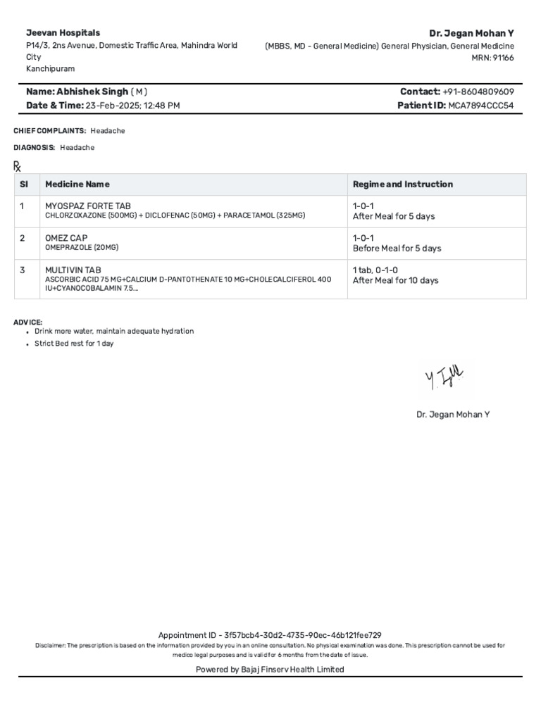 medical Prescription | PDF | Health Sciences | Health Care