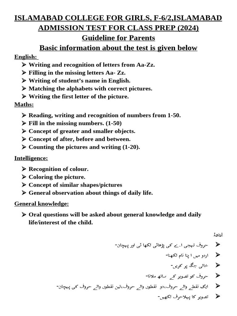 Guideline For Prep | PDF