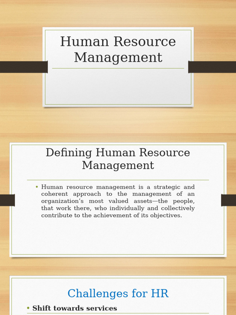 1 Human Resource Management | PDF | Human Resources | Human Resource ...
