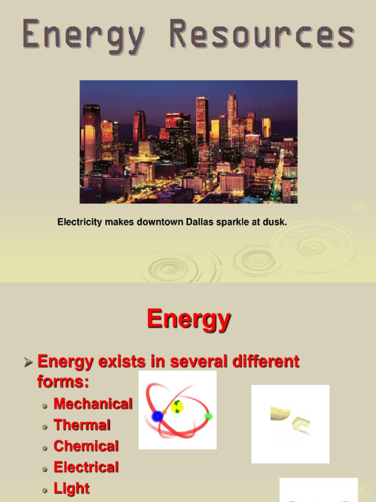 Energy resources | PDF