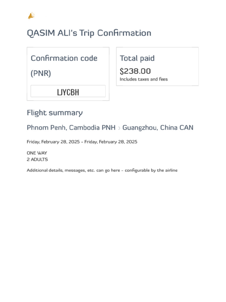 Flight Ticket | PDF