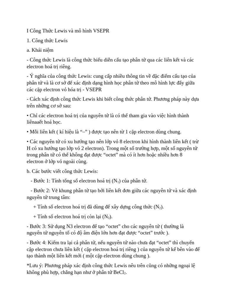 chuyên đề hóa 10 liên kết hóa học và hình học phân tử nhóm 8 | PDF