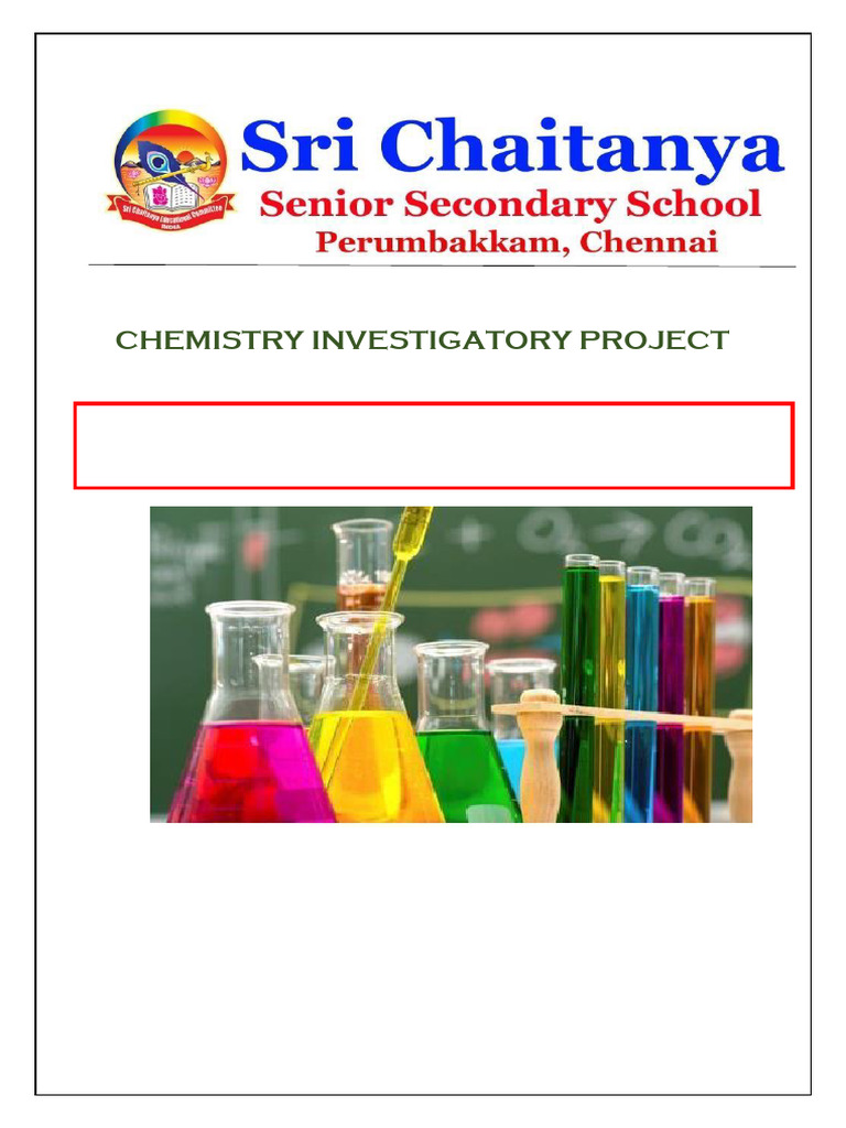 Chem Investigatory Project-Pranesh | PDF | Digestion | Saliva