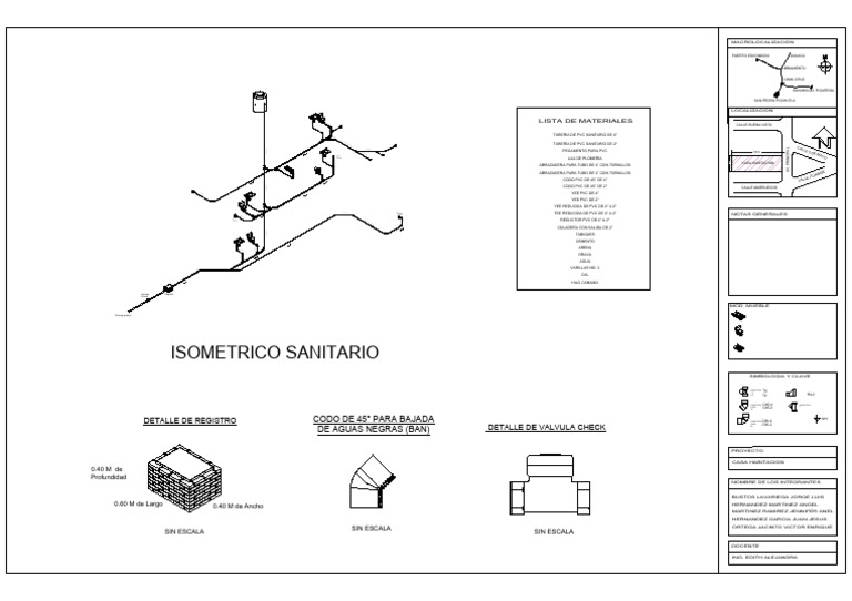 Plano Isometrico Sanitario-Model | PDF