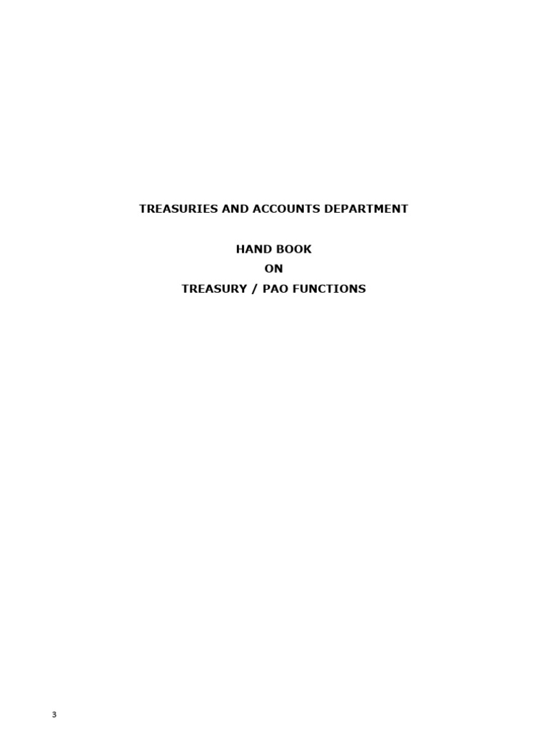 Treasury and Accounts Handbook Guide | PDF | Budget | Expense
