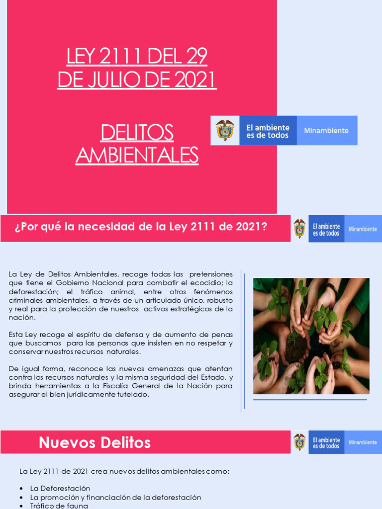Ley 2111 de 2021: Delitos Ambientales | PDF | Deforestación | Castigos
