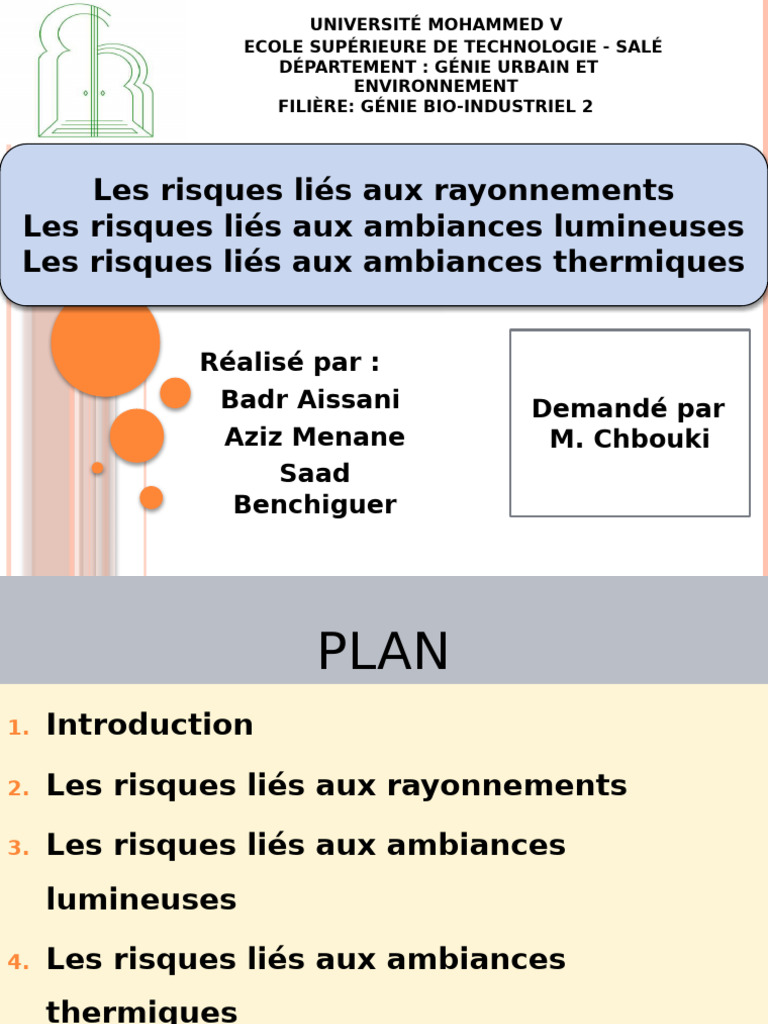les risques | PDF | Rayonnement ionisant | Lumière