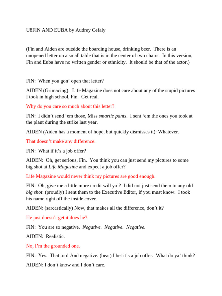 Aiden's Dilemma Over Life Magazine Letter | PDF