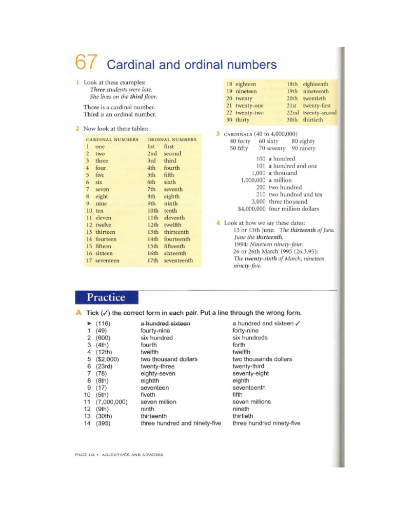 Cardinal and Ordinal Numbers | PDF