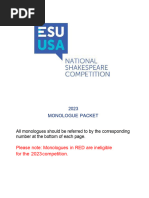 Shakespearean Monologues for Auditions | PDF