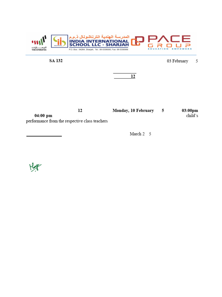 Circular No 132, Open House Grade 12 | PDF