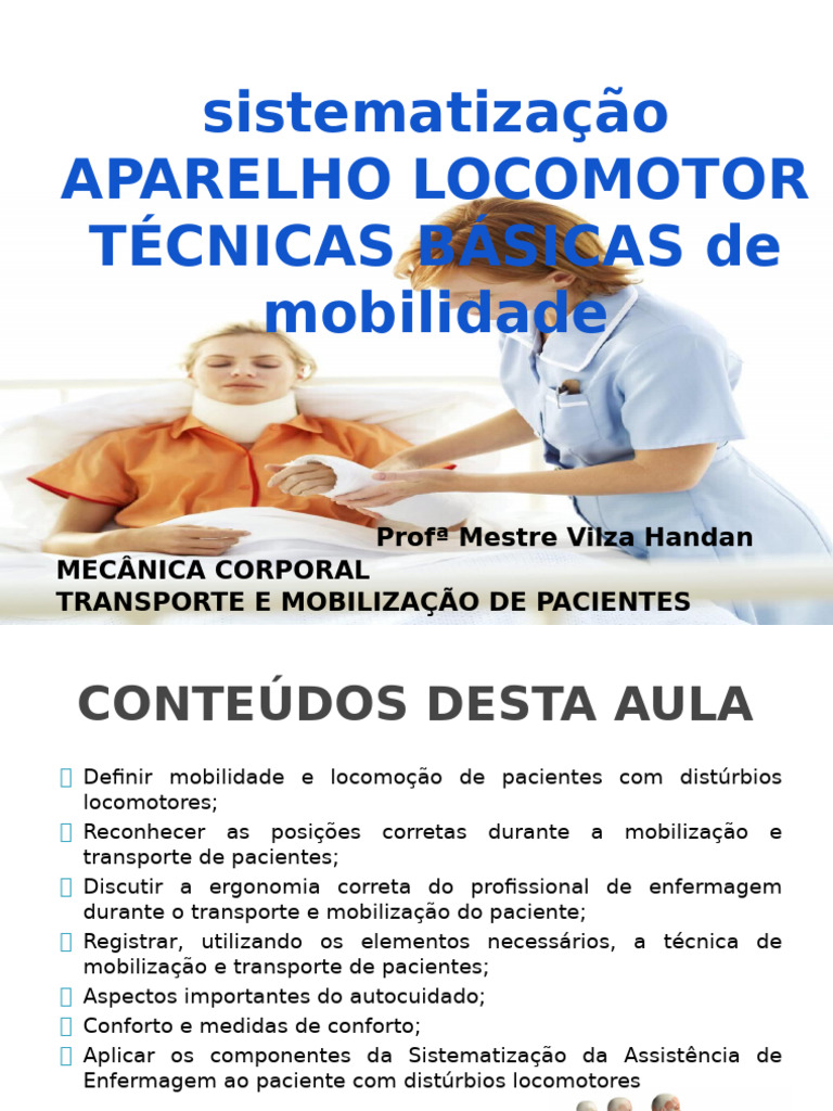 Aula 18 Mobilidade e Aparelho Locomotor | PDF | Músculo | Enfermagem