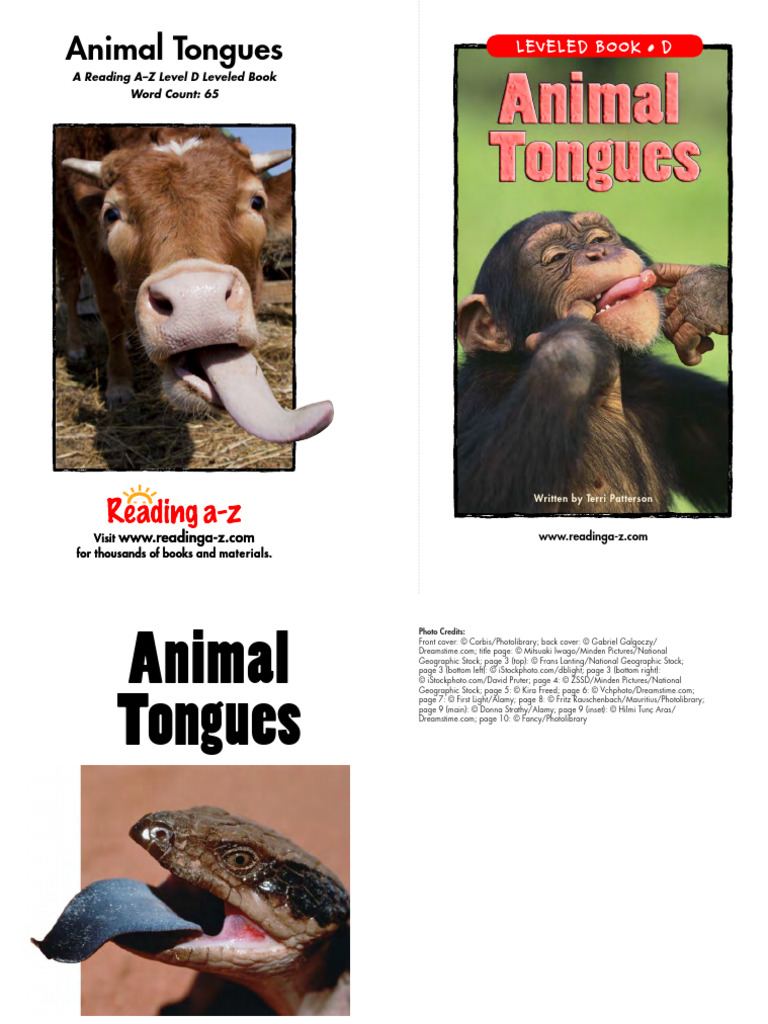 RAZ-D 029 Animal Tongues | PDF | Linguistics