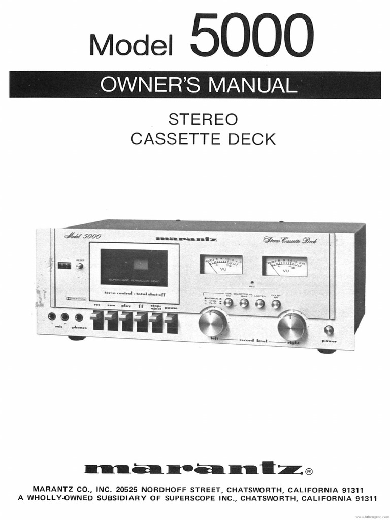 Hfe Marantz 5000 en de Fr | PDF