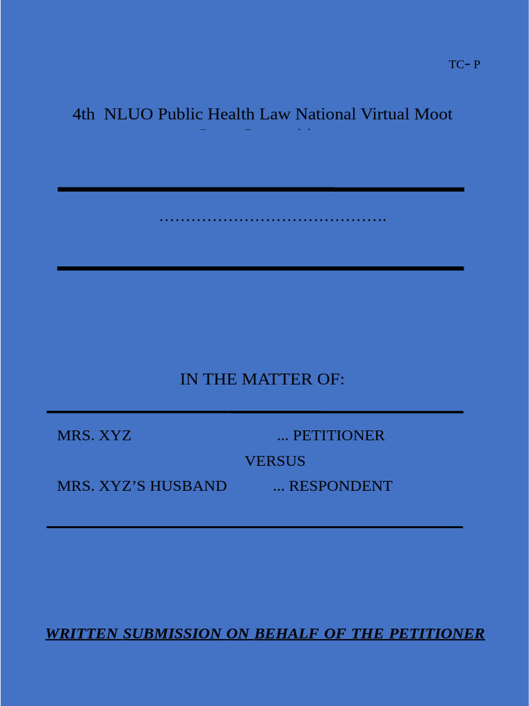 NLU MOOT - Docx PETETIONER | PDF | Reproductive Rights | Abortion