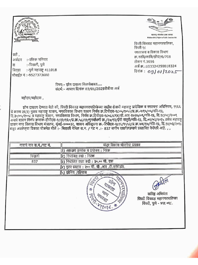 Zone Dakhala Kudalwadi | PDF