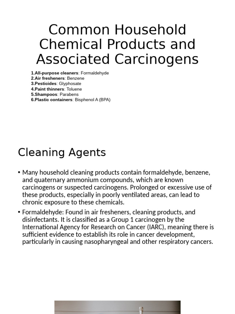 Carcinogens in Common Household Products | PDF | Volatile Organic ...