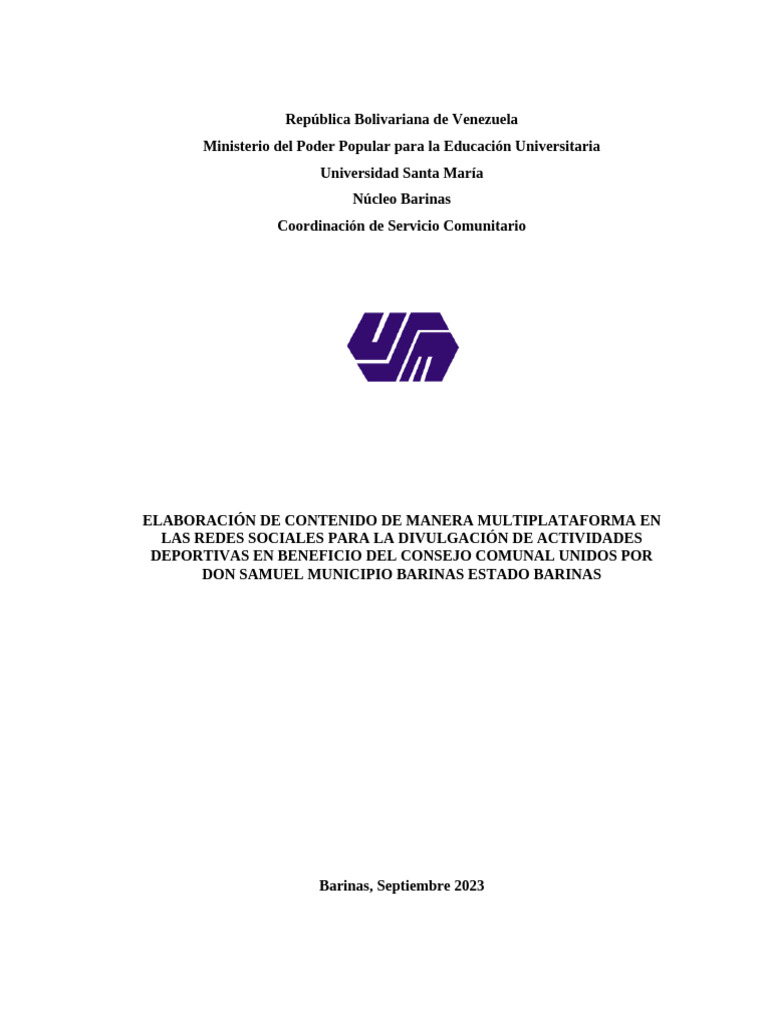 Contenido Multiplataforma para Actividades Deportivas | PDF | Comunidad ...