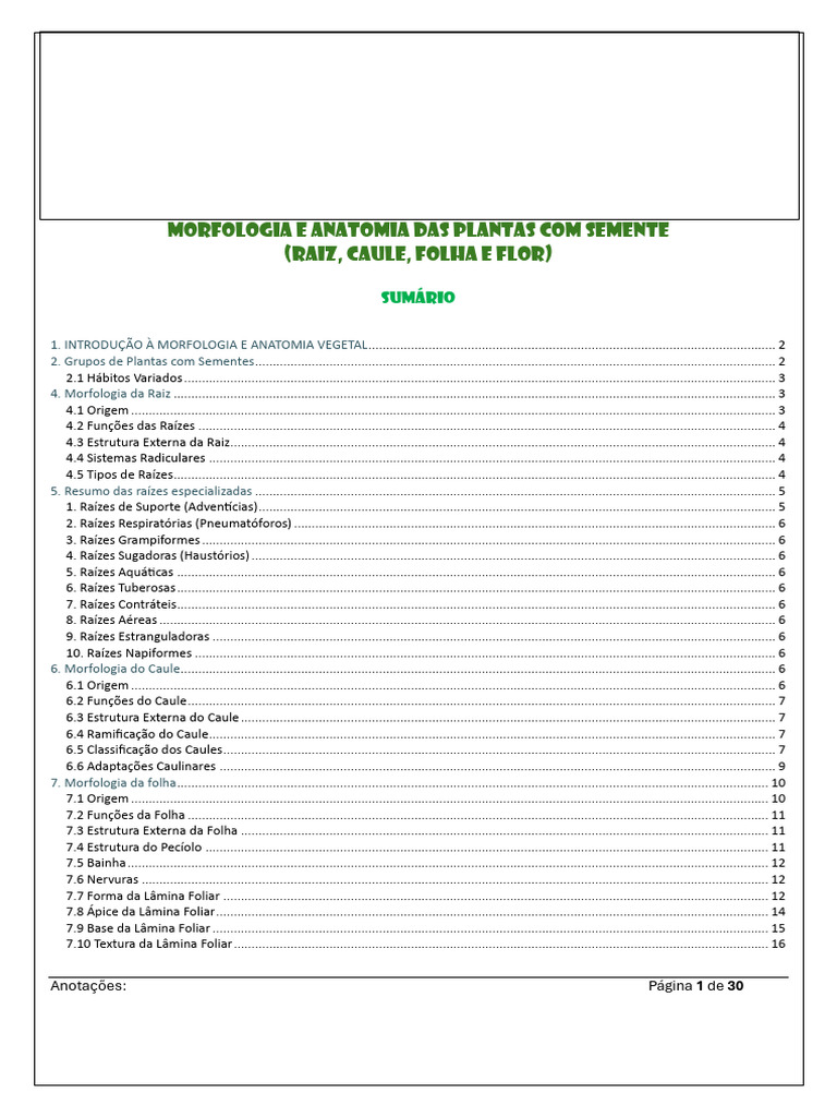 Morfologia - e - Anatomia - Das - Plantas - Com Sementes | PDF | Raiz ...