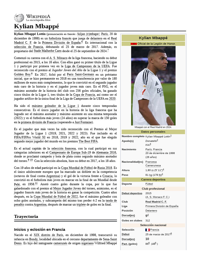 Kylian_Mbappé | PDF | Asociación Internacional de Competiciones de ...