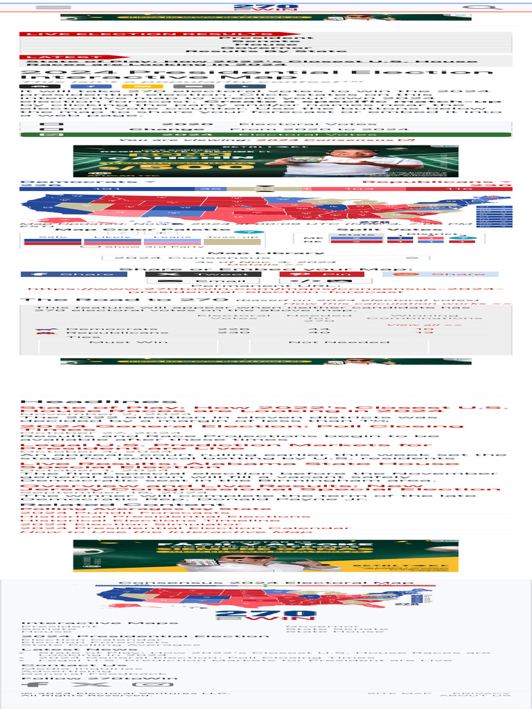 270toWin - 2024 Presidential Election Interactive Map | PDF | Elections ...
