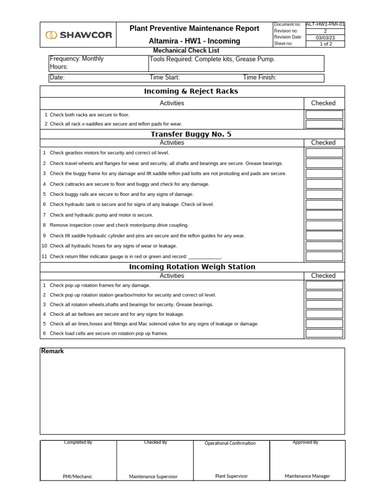 01 Incoming Racks | PDF | Máquinas | Ciencia de la superficie