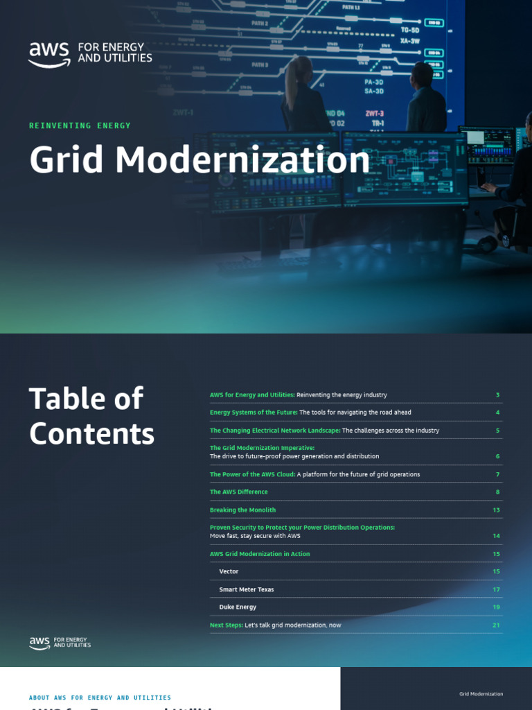 AWS Reinventing Energy Grid Modernization Ebook | PDF | Smart Grid | Cloud Computing