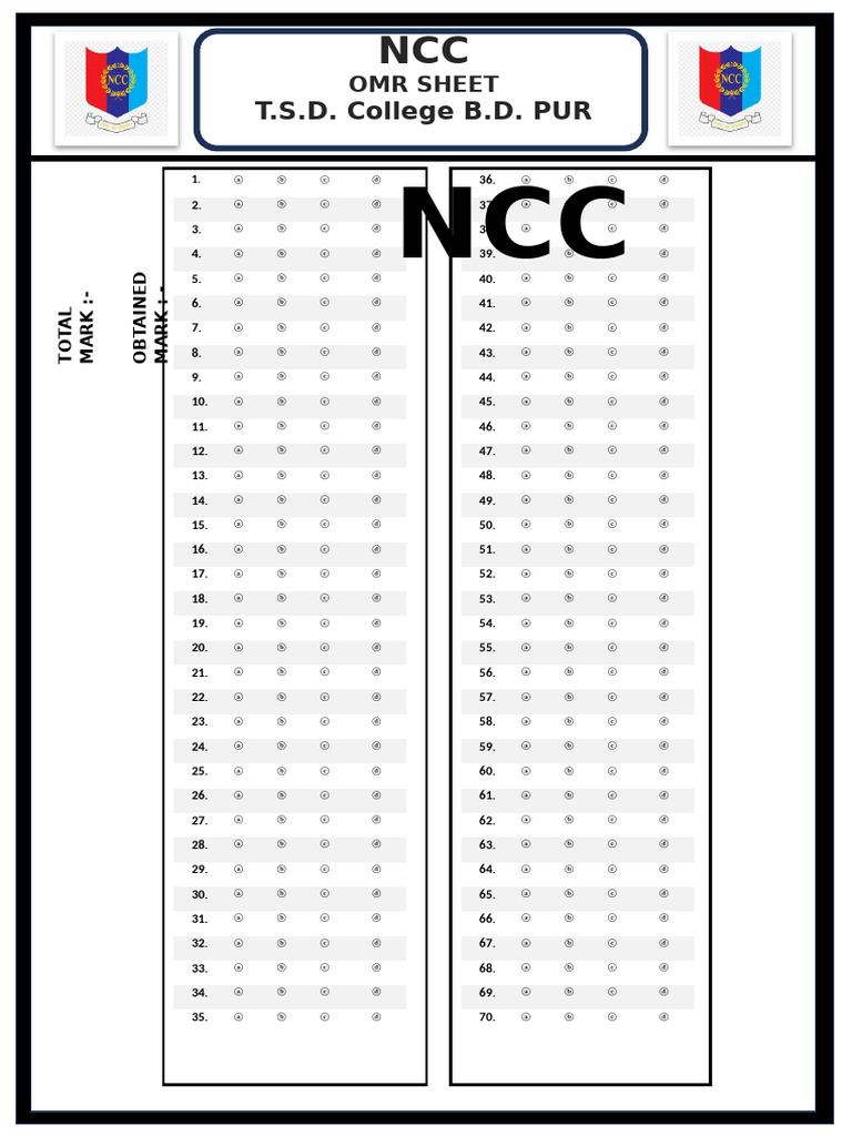 Omr Sheet | PDF