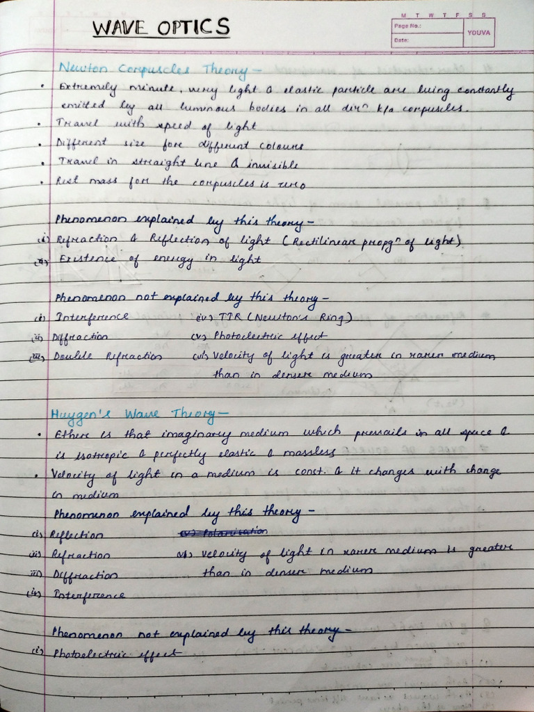 Physics - Wave Optics | PDF